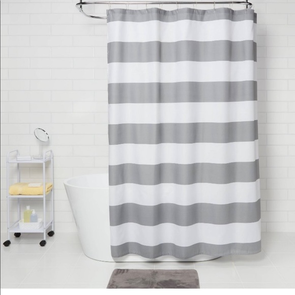 Room Essentials | Bath | Room Essentials Striped Shower Curtain Gray ...